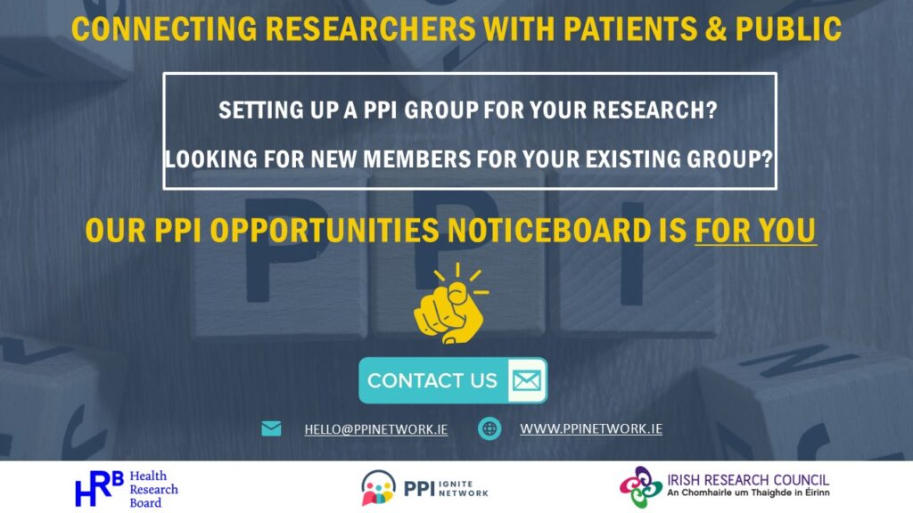 PPI Opportunities Noticeboard connecting researchers and potential PPI ...